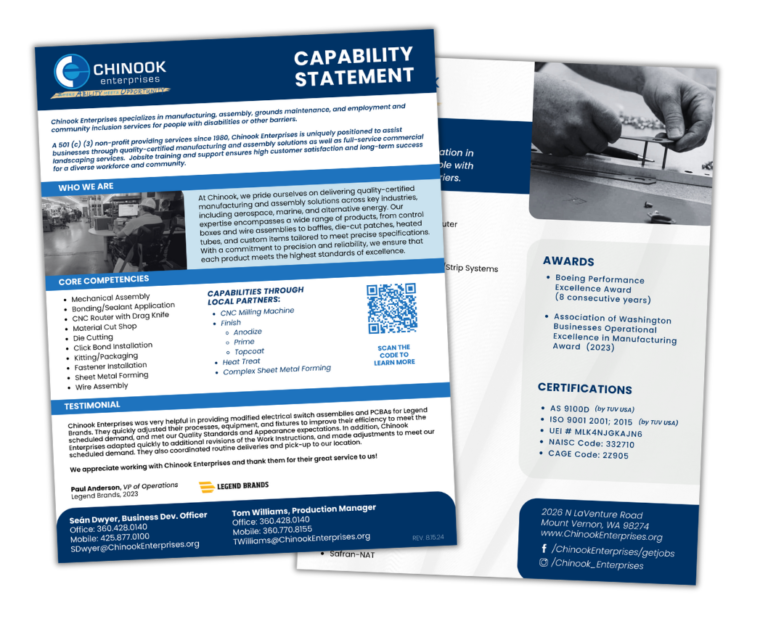 Chinook Call to Action: Spread the word about our Capabilities ...
